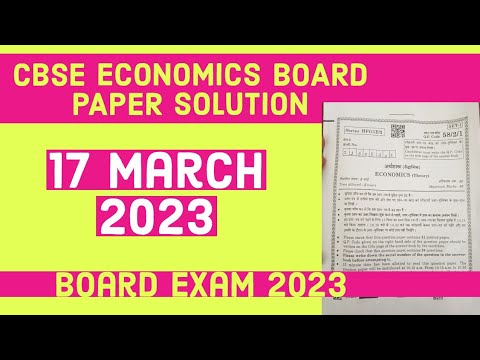 Class 12 Economics board paper solutions 2023 | Cbse economics board ...