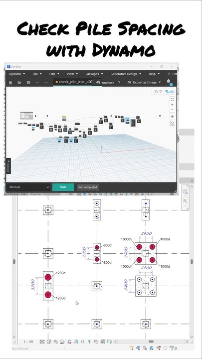 Automatic Check Pile Spacing with Dynamo #revit #revitbim #dynamobim #revitdynamo #automation ...