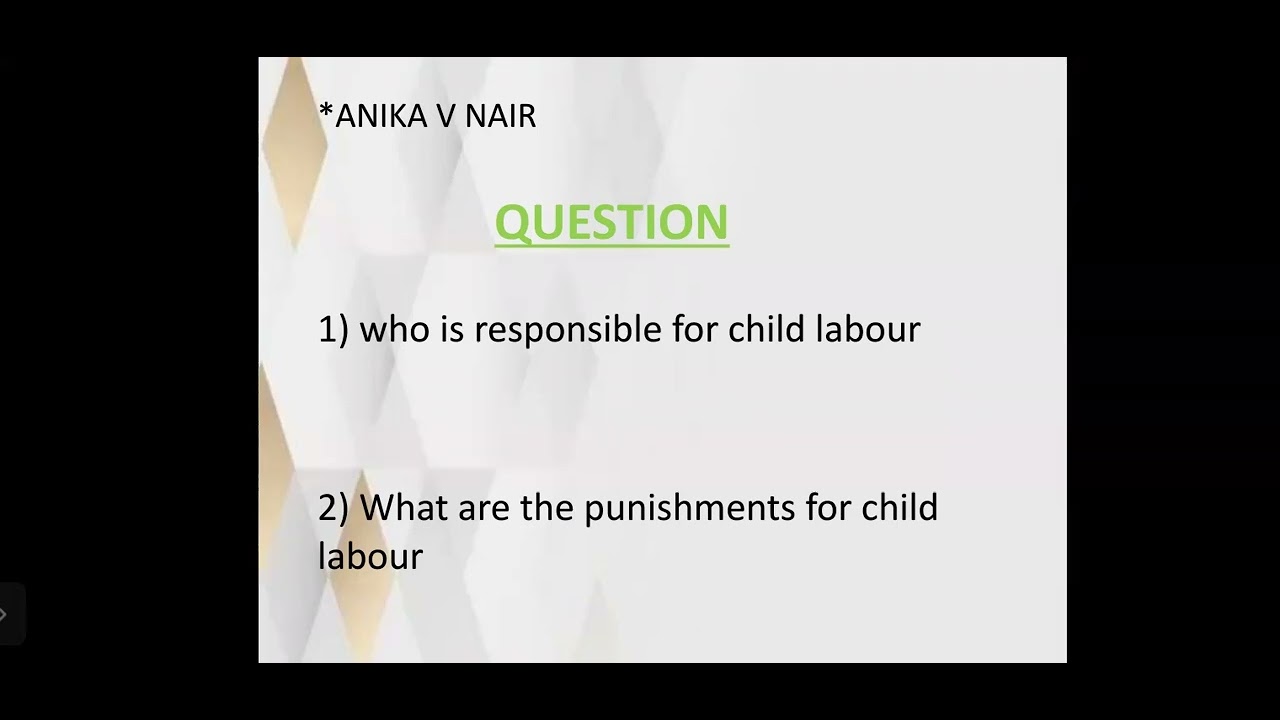 ENGLISH PROJECT ON CHILD LABOUR - YouTube
