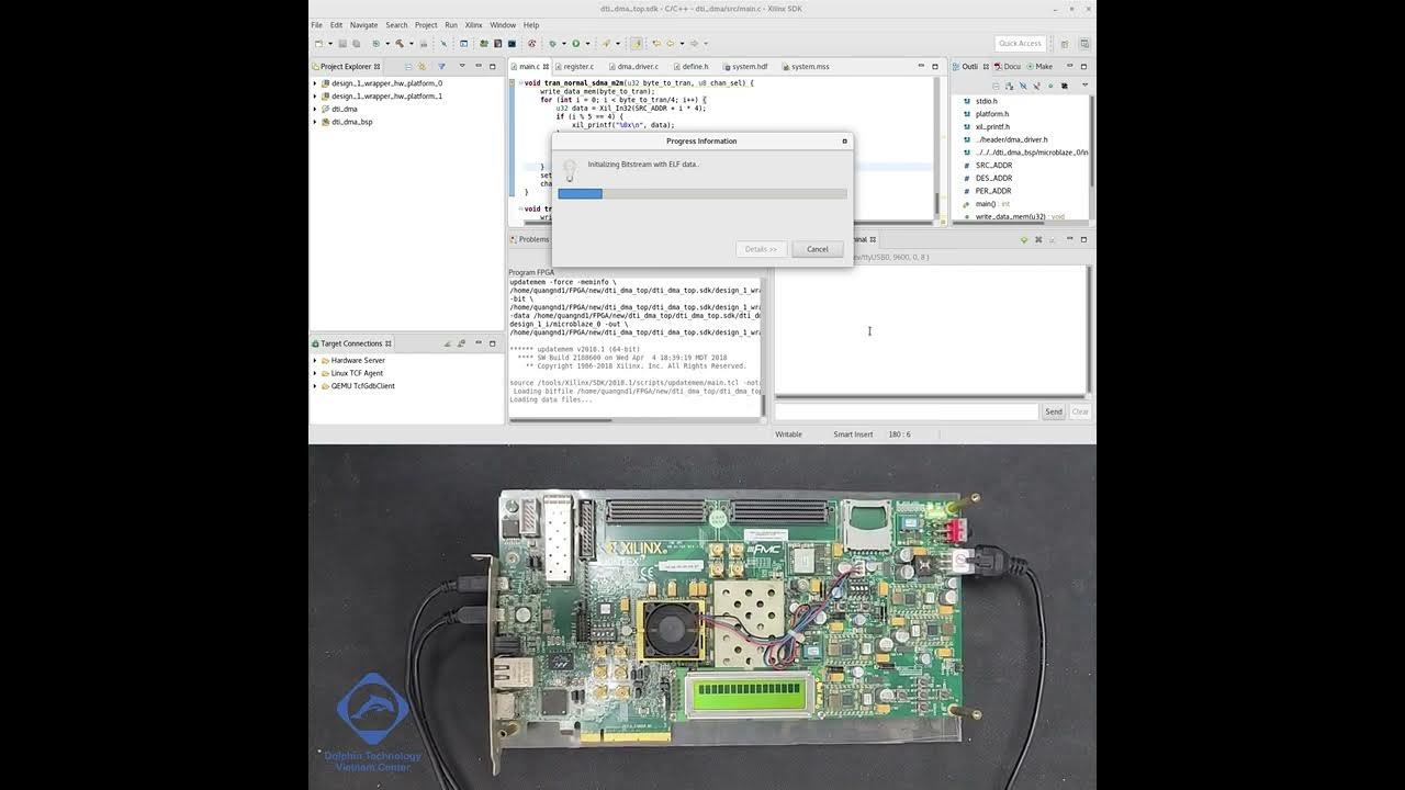 [FPGA Prototype] DMA Controller on Xilinx Ultrascale Kintex7 - YouTube