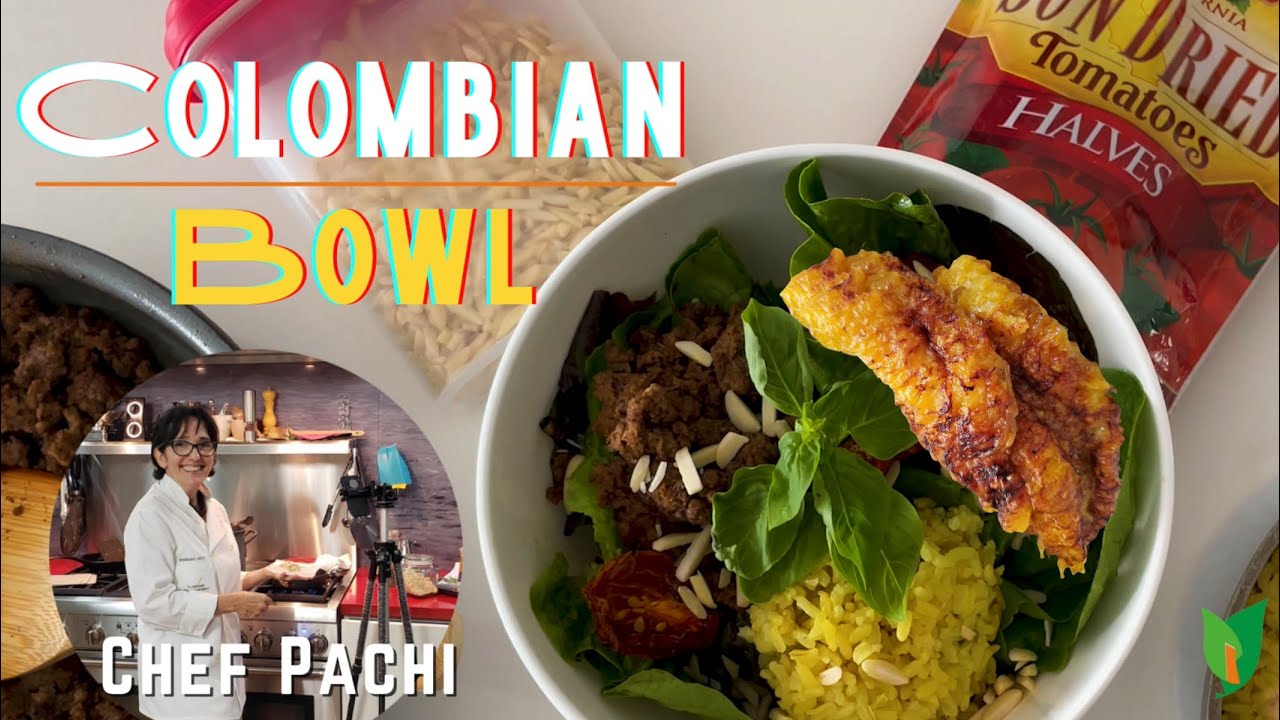 How to make a Colombian style Bowl - Ground beef rice & plantains ...