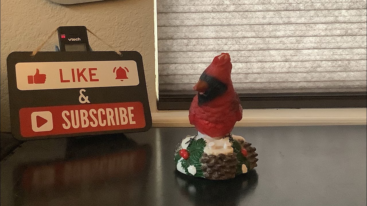 Gemmy Animated Christmas Singing Cardinal Bird “It’s Beginning to Look ...