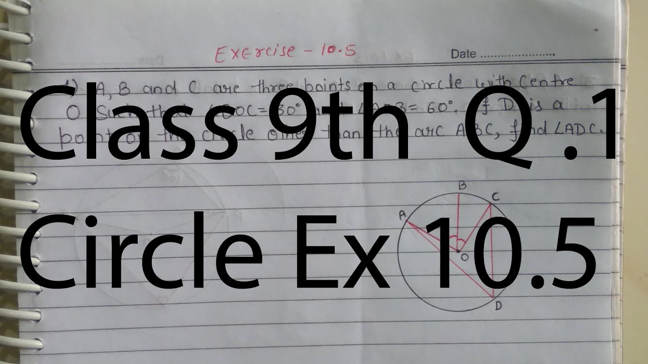 A, B and C are three points on a circle with center O such that || Ex ...