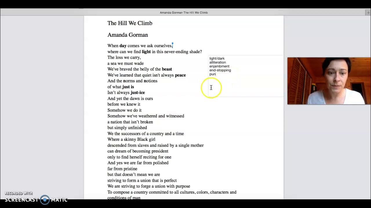 Formal Analysis Amanda Gorman - YouTube