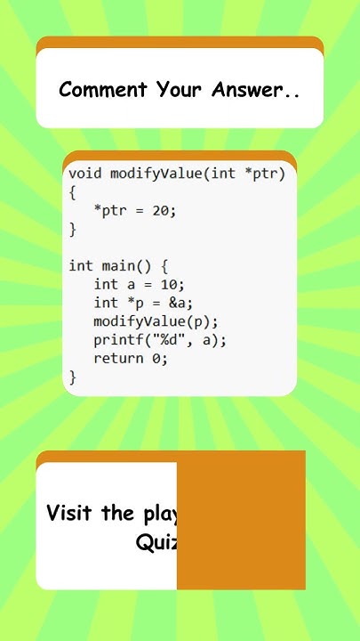 POINTERS & FUNCTION in C | CODING Quiz | Day 5 of Pointers week| Code Quiz Express |# ...
