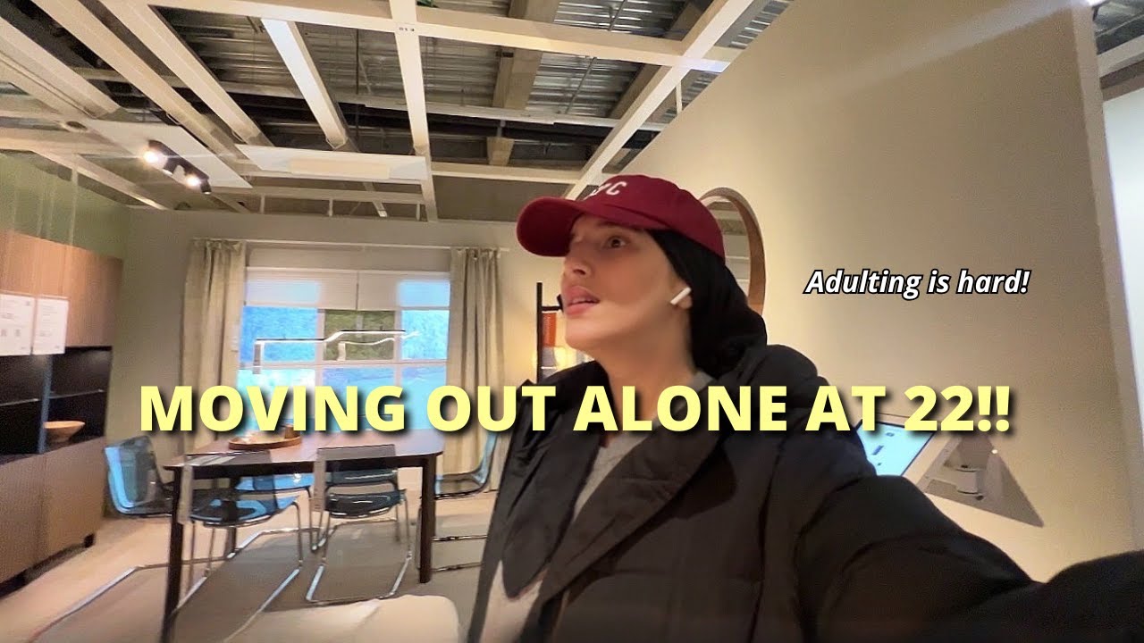 MOVING OUT ALONE AT 22!! IKEA Runs, Hauls & Adulting Struggles - YouTube