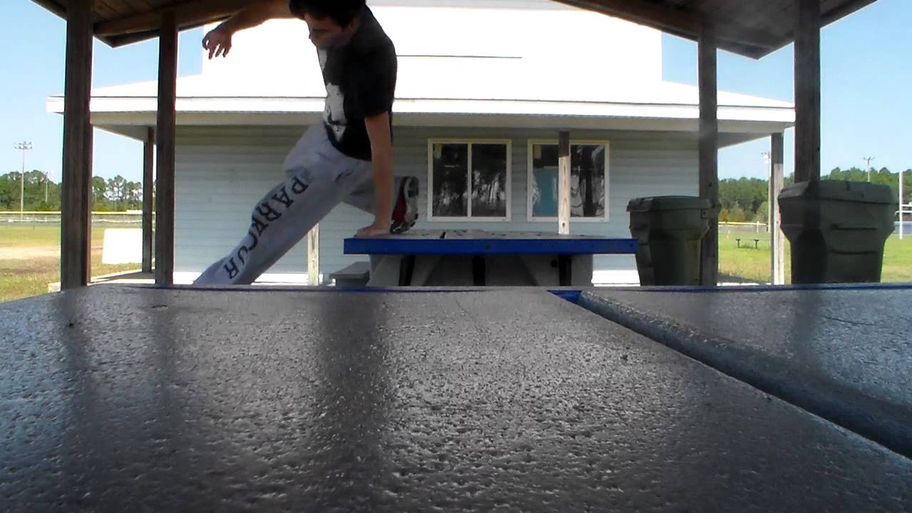Parkour Vault : Reverse 180 Push Vault + Front Handspring - YouTube