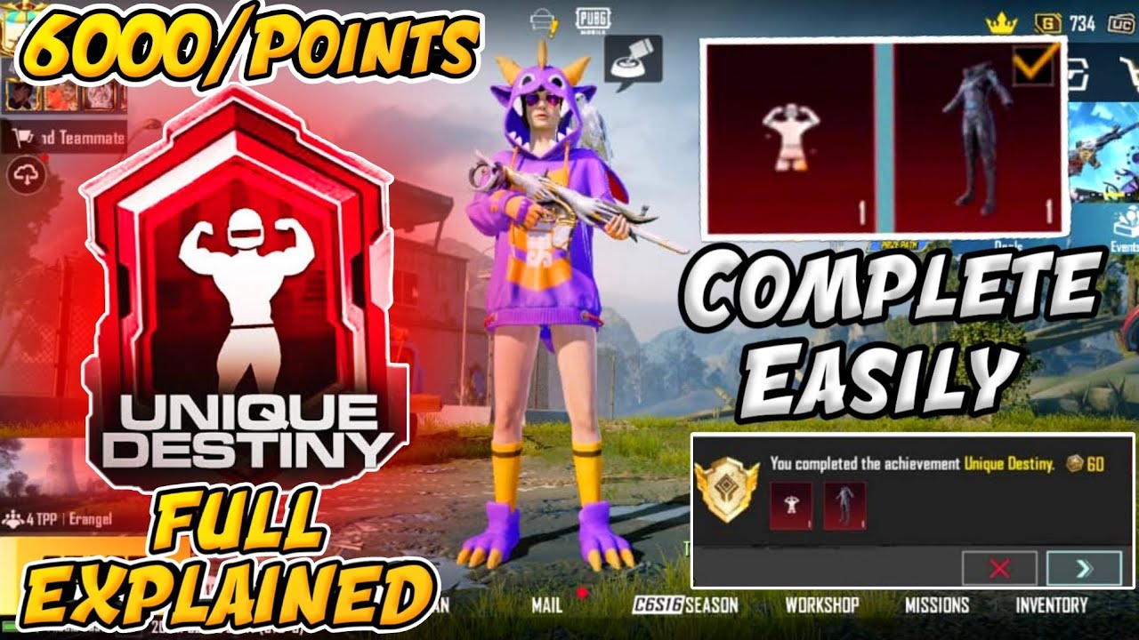 Easy Way to Complete UNIQUE DESTINY ACHIEVEMENT | Pubg Mobile - YouTube