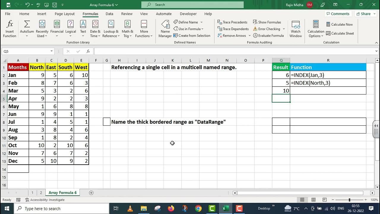 Array Formula 6 Referencing a Single Cell in a Multicell Named Range ...