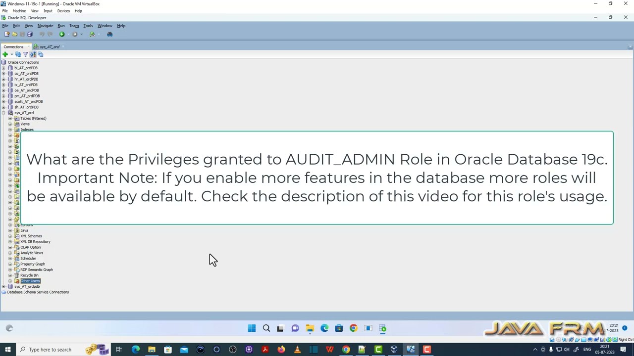 What Are The Privileges Granted To AUDIT ADMIN Role In Oracle Database What Are The Privileges Granted To AUDIT ADMIN Role In Oracle Database