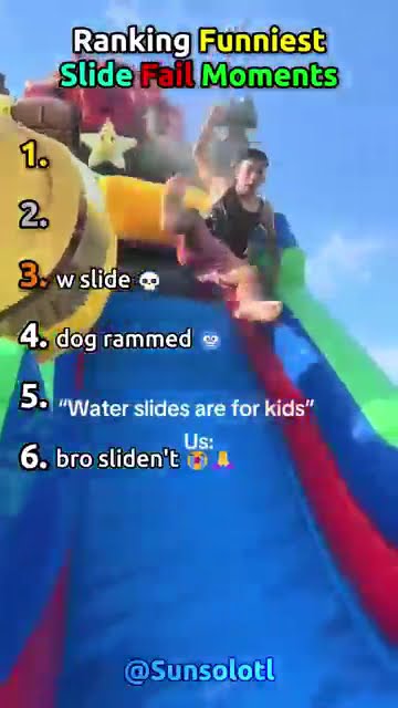 Ranking funniest slide fail moments #funny #ranking #youtube #ytshorts ...