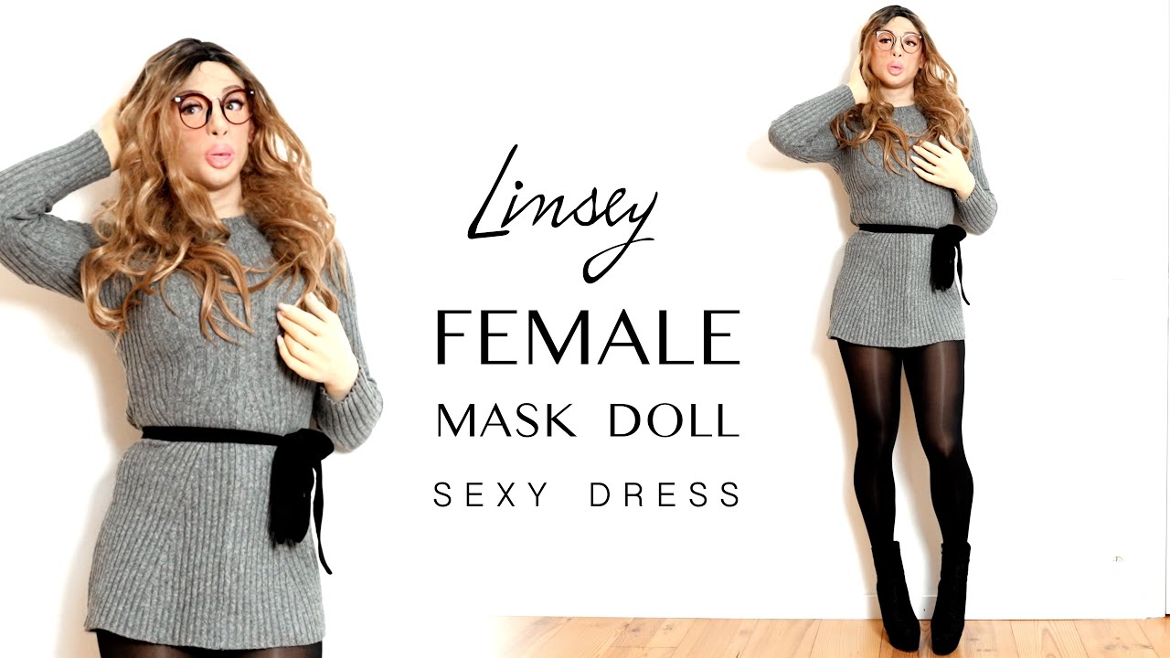 Female Masked Crossdresser In Sexy Dress and High Heels - Taylor Creafx ...