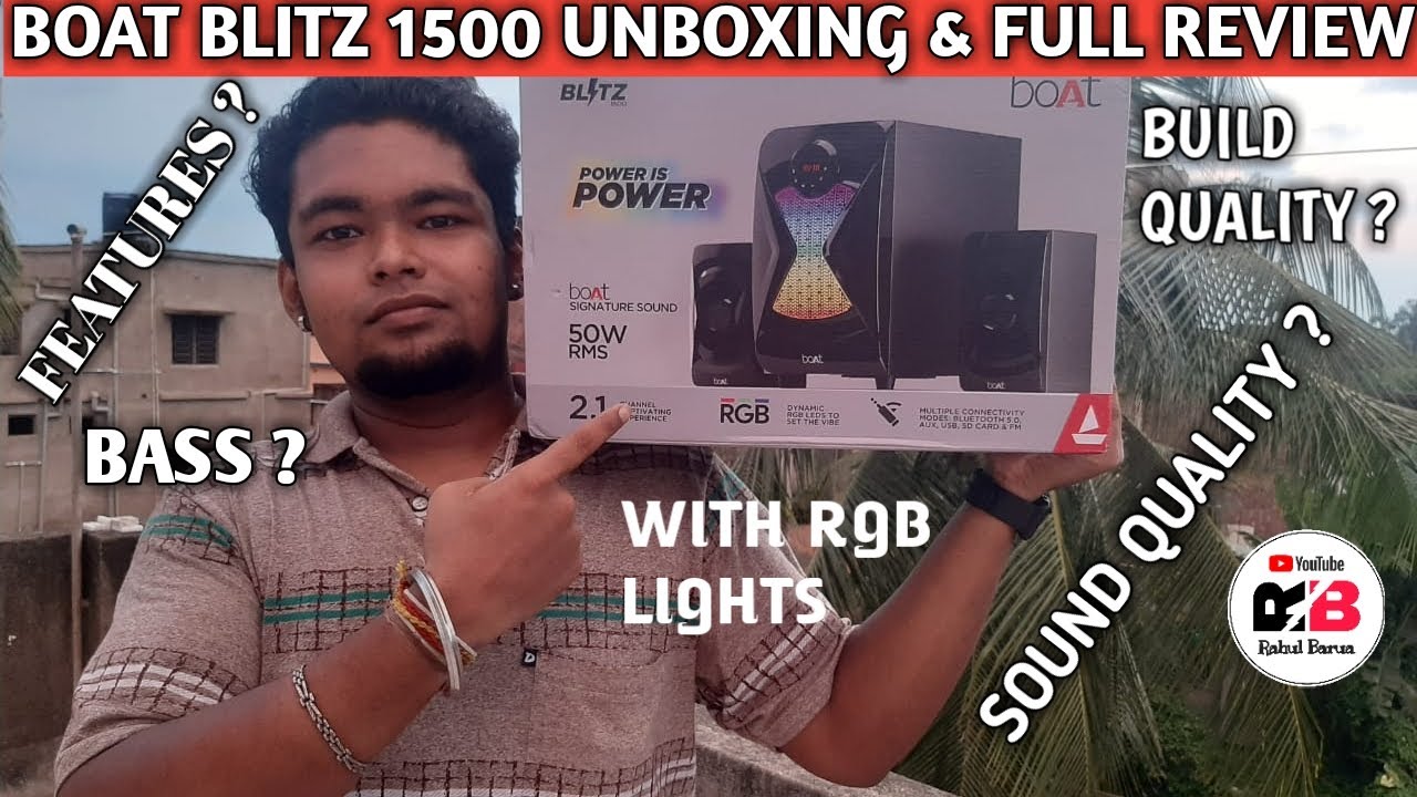 Boat Blitz 1500 2.1 Channel 🔥 Unboxing & Review 🔥 Sound & Bass Test I ...