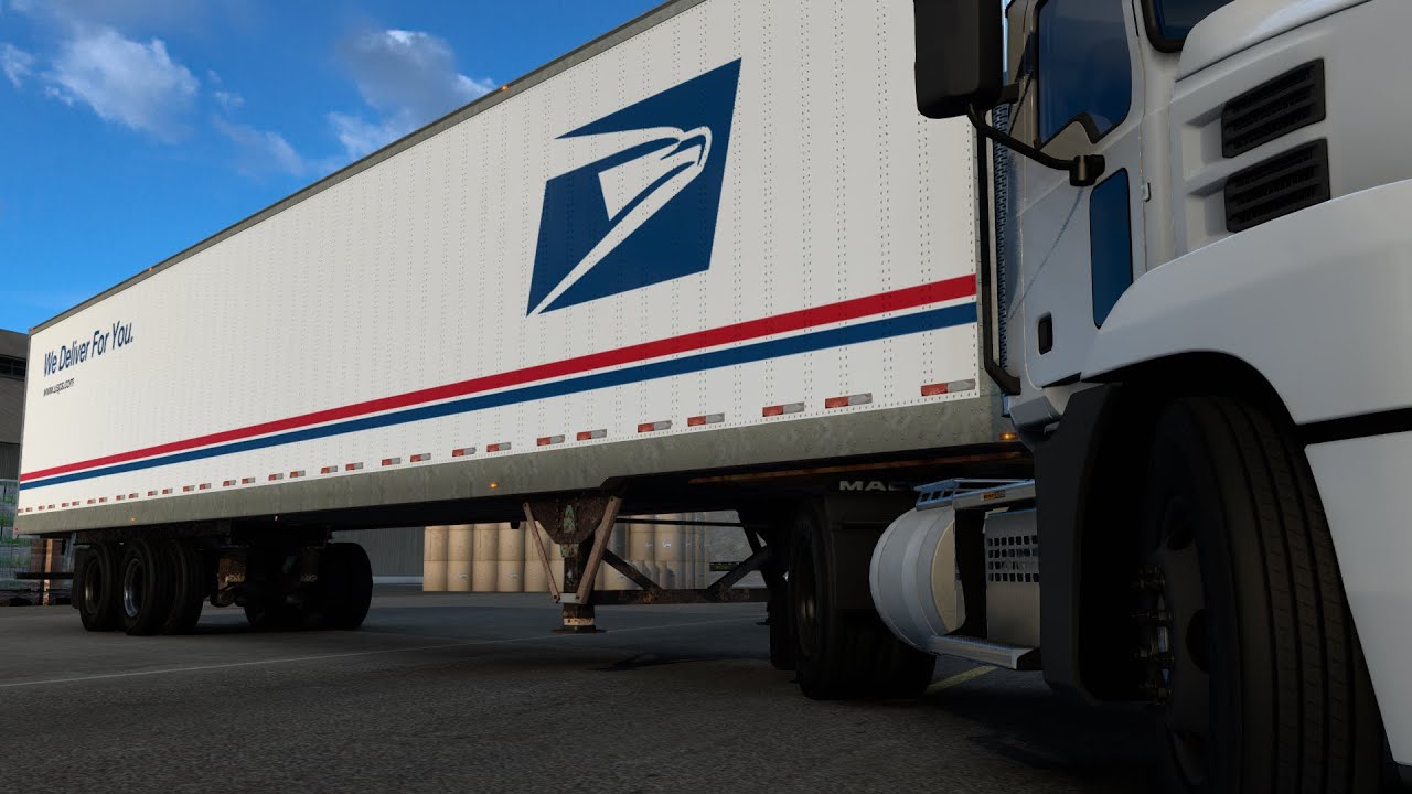 American Truck Simulator usps us postal mack single axle - YouTube