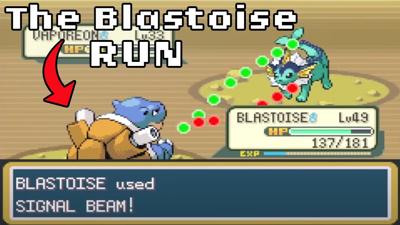 Kaizo Ironmon Blastoise Run Continued... - YouTube