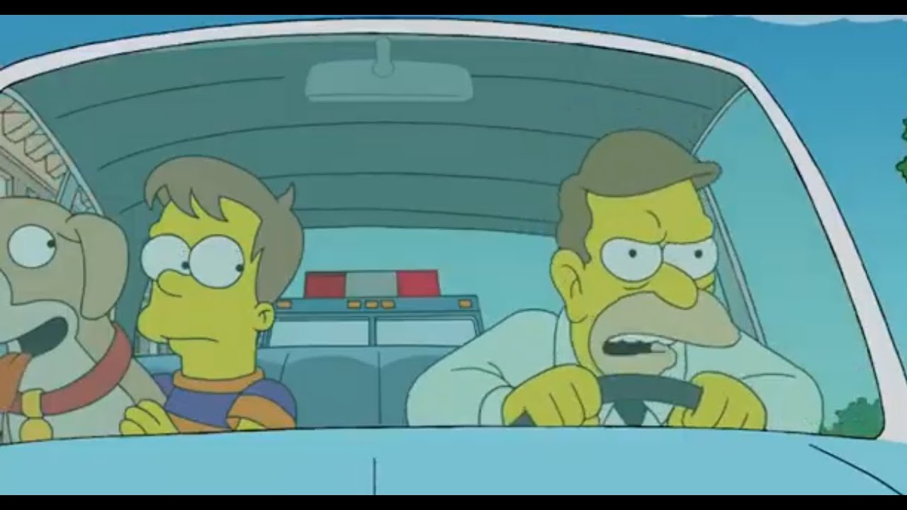 The Simpsons Kid Homer And Dad On High Speed Chase With Animal Control ...