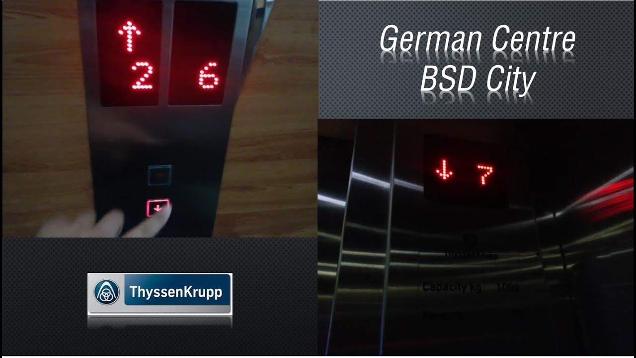 ThyssenKrupp Traction Lifts - German Centre BSD City - YouTube