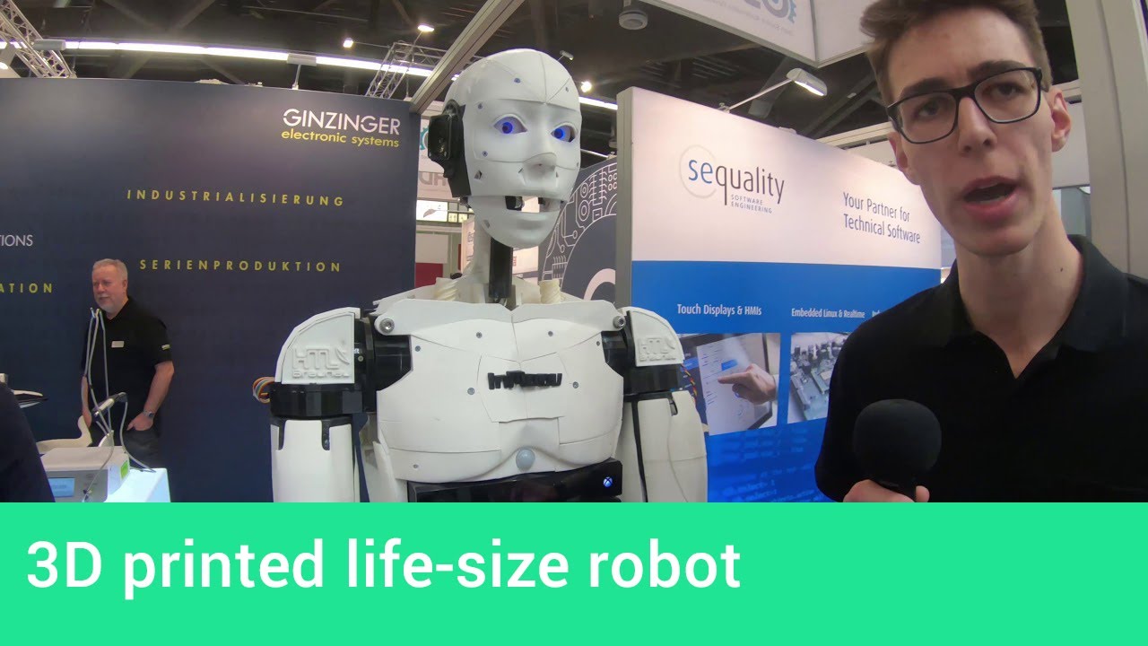 InMoov is the first Open Source 3D printed life-size robot - YouTube