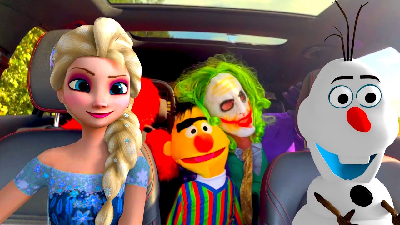 Dancing Car Ride with Elsa And Olaf ! - YouTube