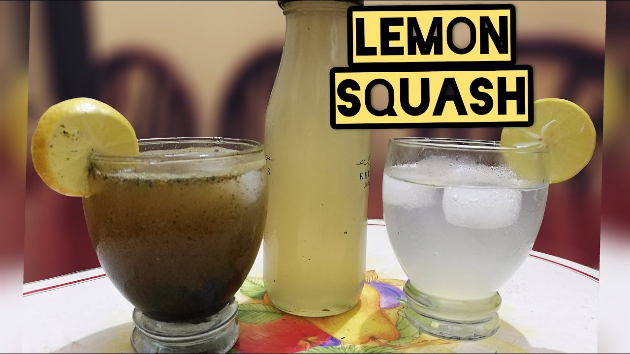 LEMON SQUASH : 2 ways Nimbu Shikanji recipe | Lemon Concentrate| - YouTube