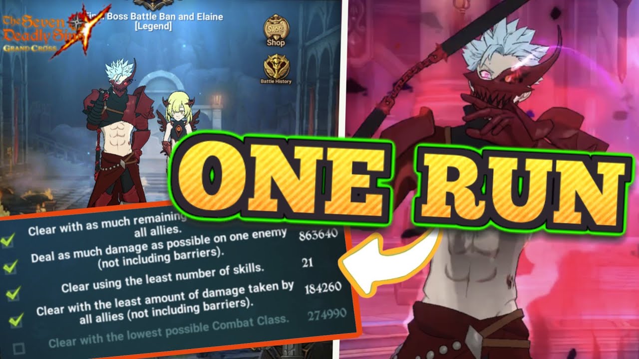 MOST Final Boss BAN and ELAINE LEGEND Achievements in ONLY ONE RUN ...