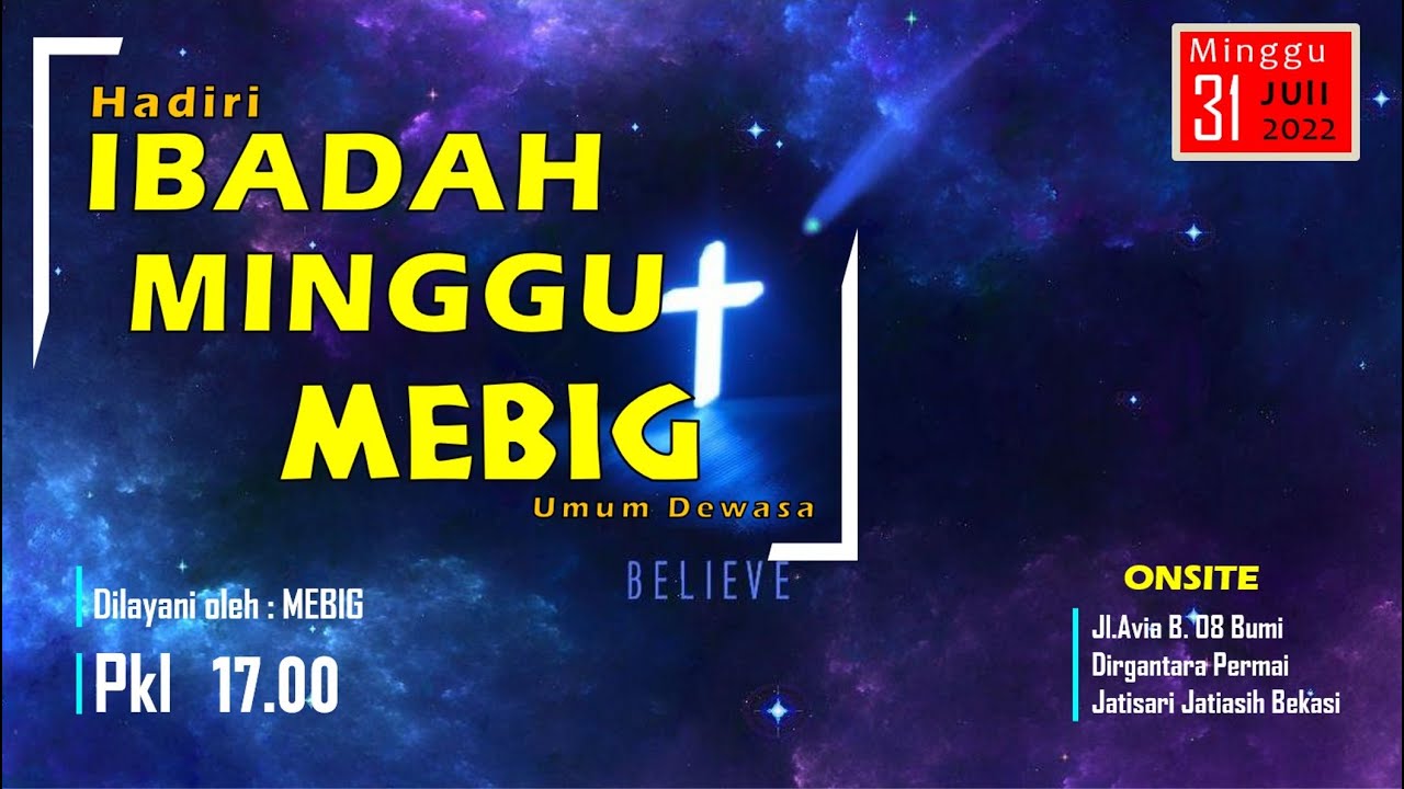 Ibadah MEBIG Minggu Umum - YouTube