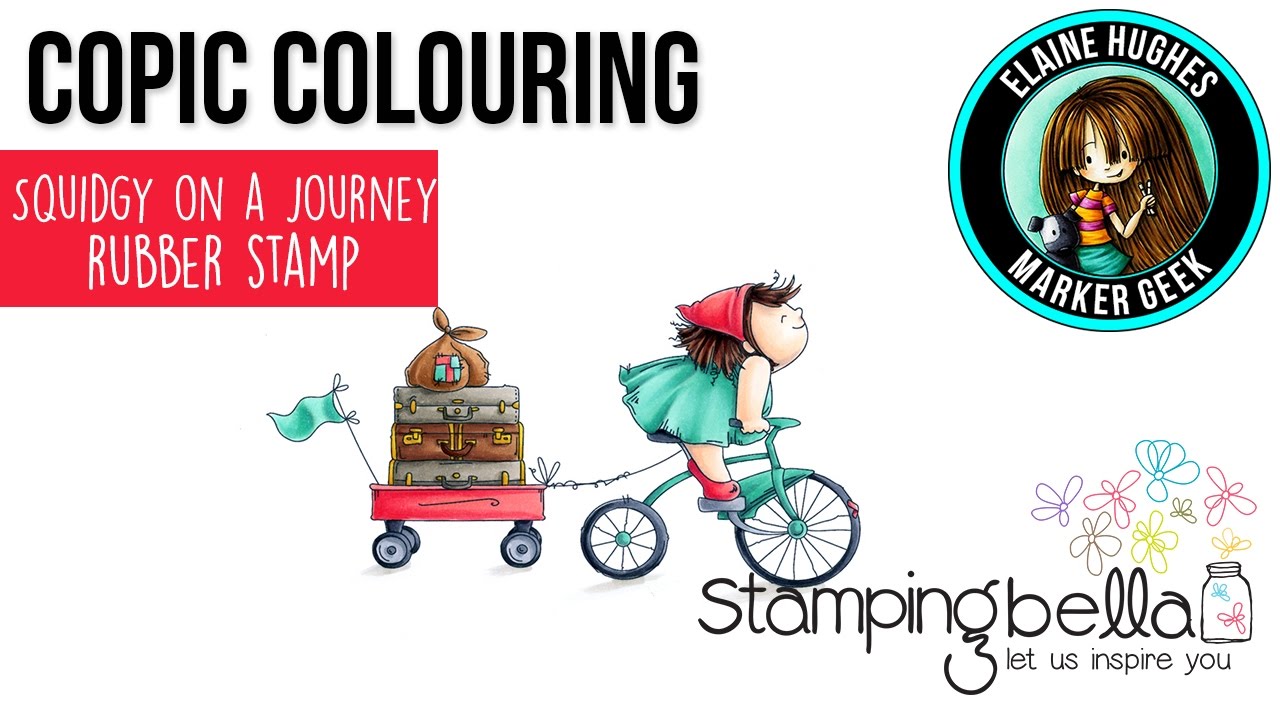 Copic Coloring Stamping Bella 2017: The Squidgy on a Journey rubber ...