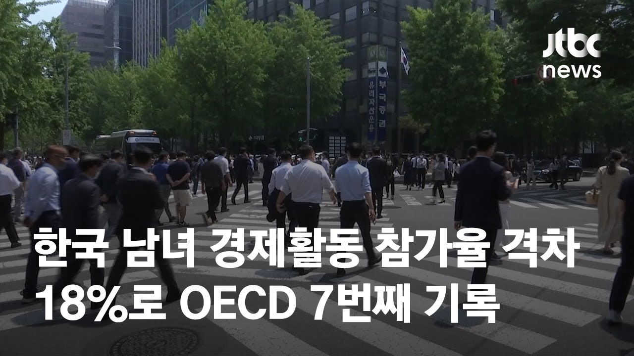 한국 남녀 경제활동 참가율 격차…18%로 OECD 7등 / JTBC News - YouTube