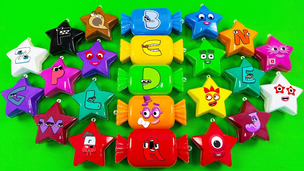 Alphabet Lore - Looking For A-Z SLIME Coloring With Candy and Stars ...
