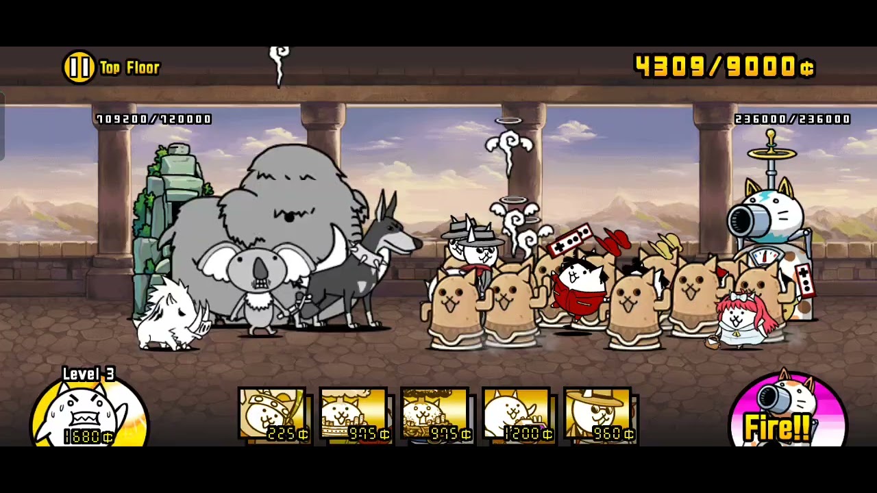 Battle Cats Top Floor (No Gacha) - Traitless Citadel Stage 10 - YouTube