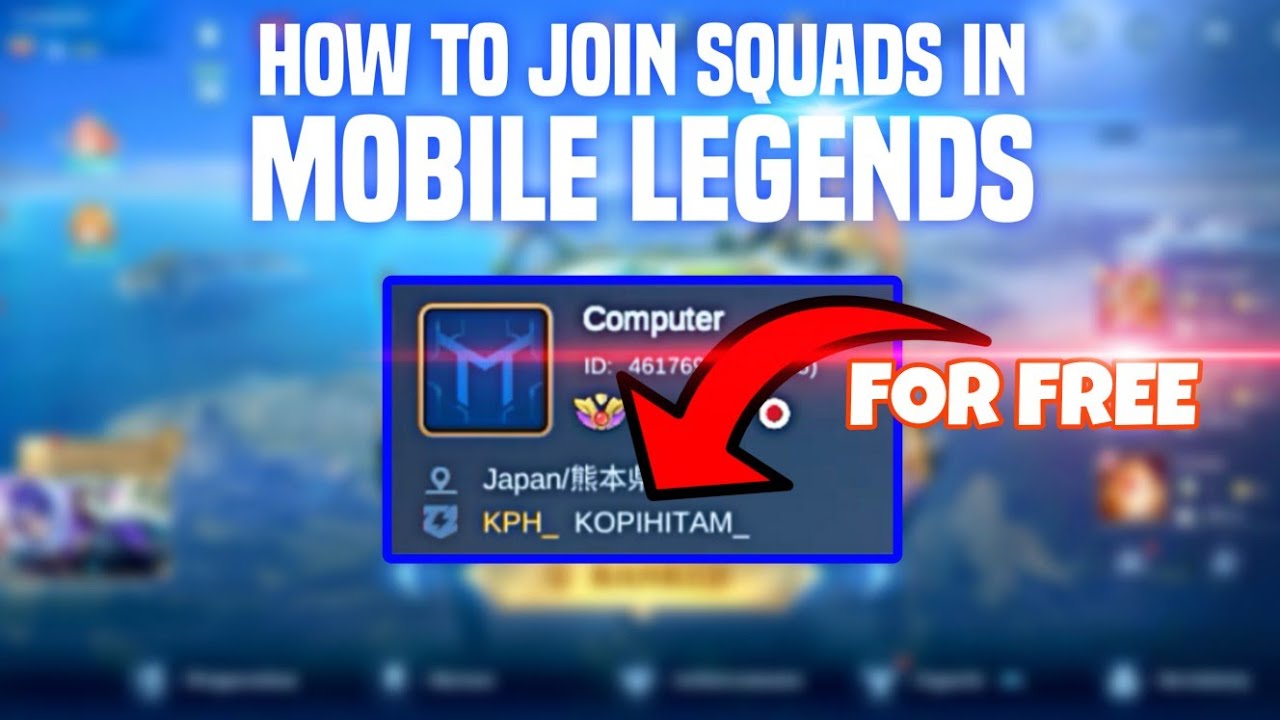 How to Join Squads in Mobile Legends for Free 2023 MOBILE LEGENDS FREE ...