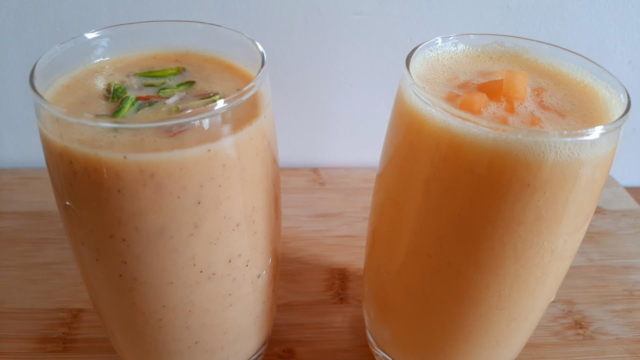 Muskmelon Drink in two different ways. Muskmelon recipe. Muskmelon ...