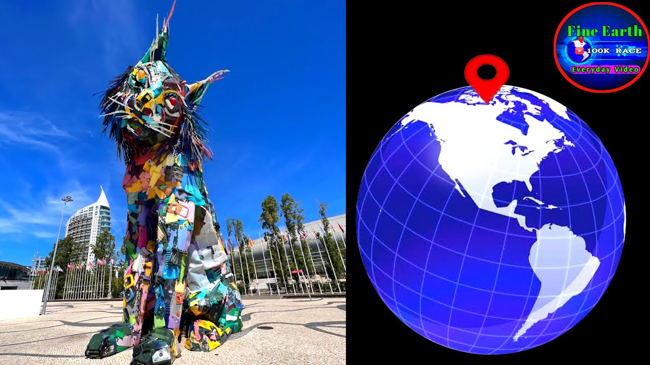 Giant Colourful Cat 😺 found on Google Earth #fineearthexplore - YouTube