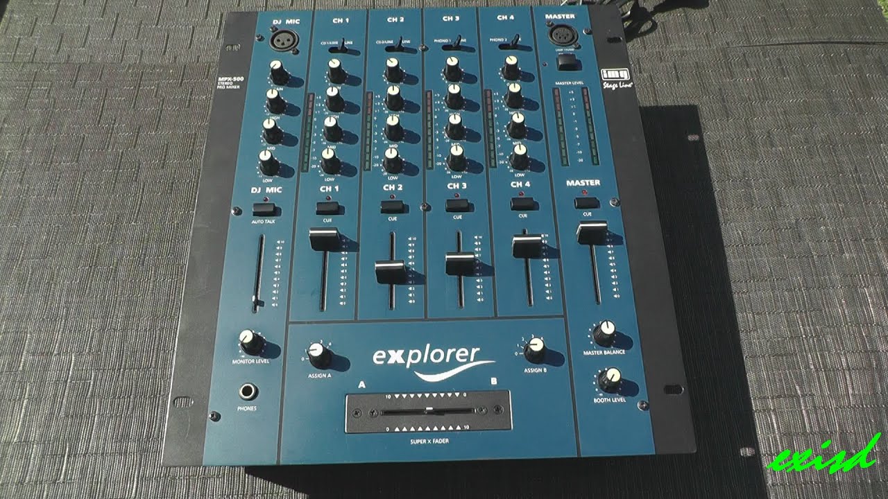 Stage Line MPX-500 stereo pro dj mixer - YouTube