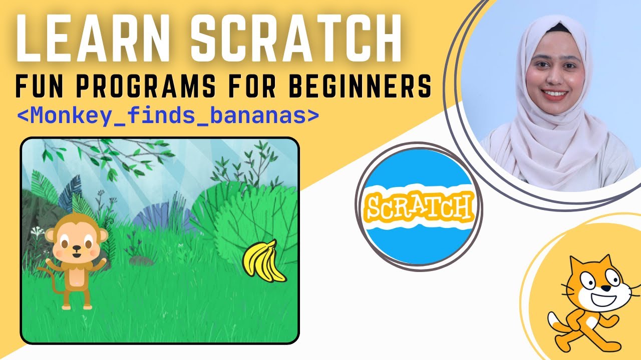Monkey finds Bananas | Scratch Fun Programs | Learn Scratch | Scratch Tutorials for Beginners ...