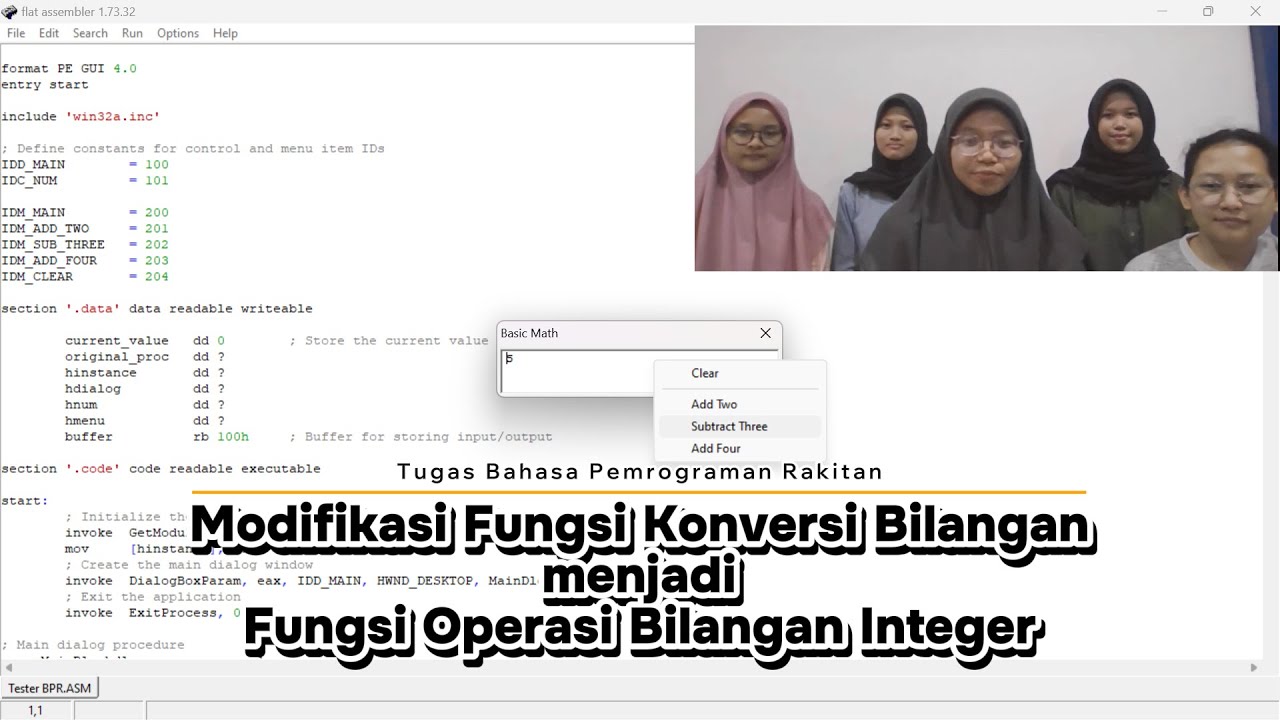 Modifikasi Fungsi Konversi Bilangan menjadi Fungsi Operasi Bilangan Integer dari Aplikasi ...