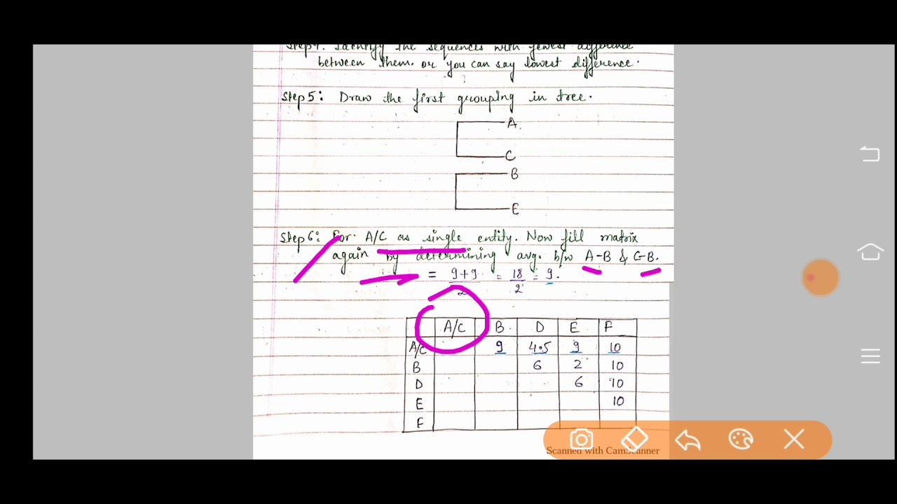 UPGMA METHOD BY RENUKA - YouTube