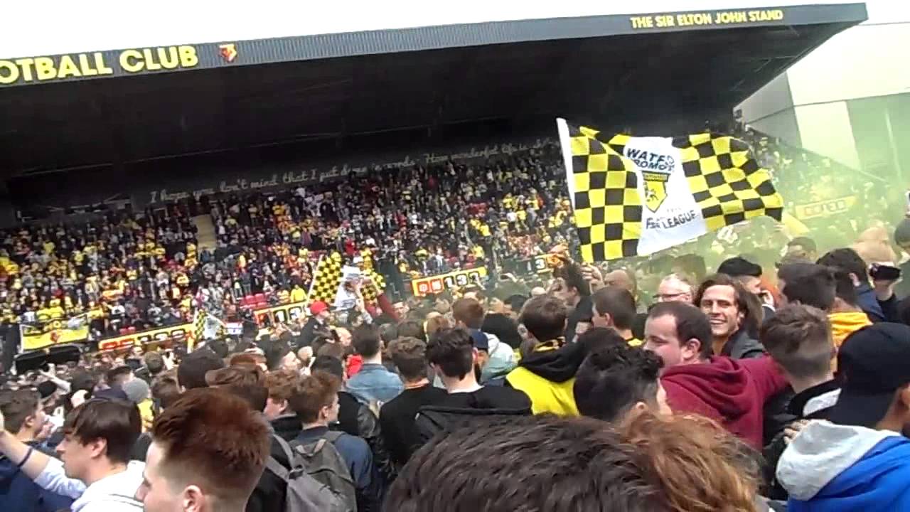 Watford FC pitch invasion - YouTube