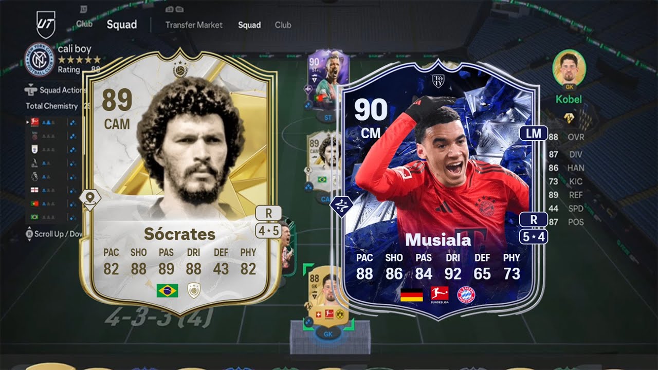 EA FC 25 - 89 Icon Socrates 🇧🇷 + 90 TOTY Mentions Musiala 🇩🇪 + Epic ...