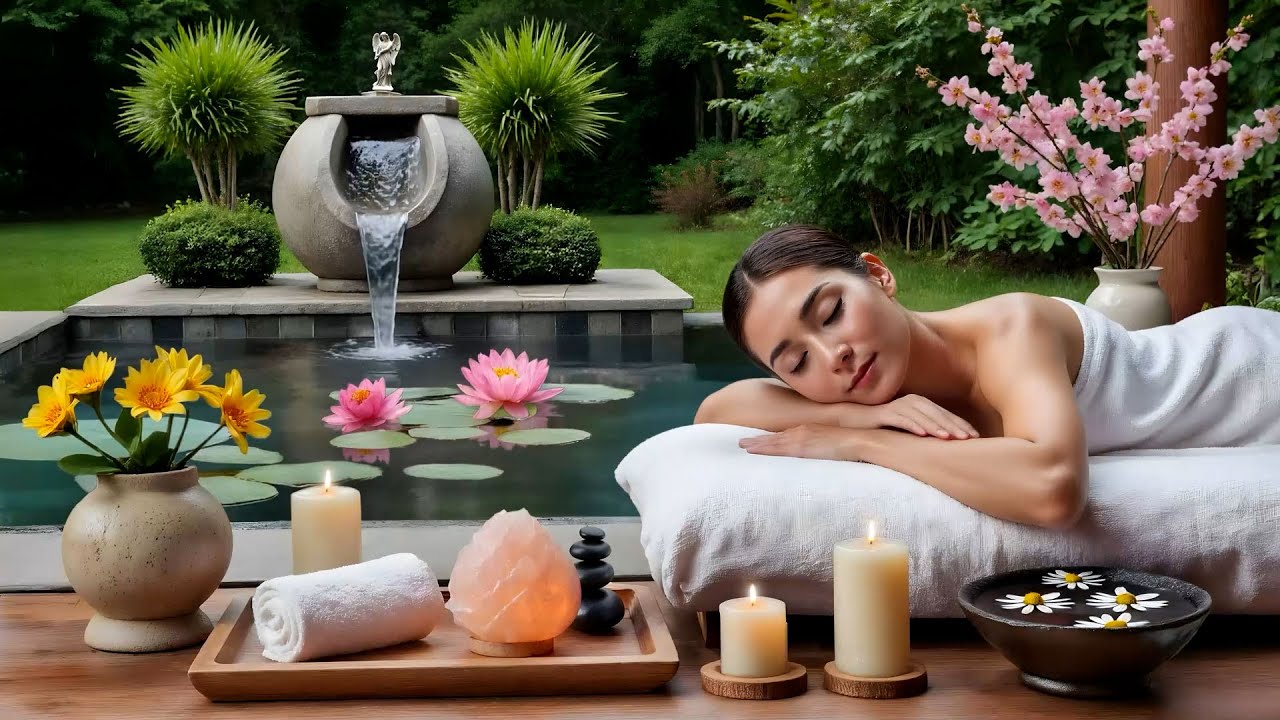 Water Sounds + Healing Piano Music - Relaxing Music for Reducing Stress ...