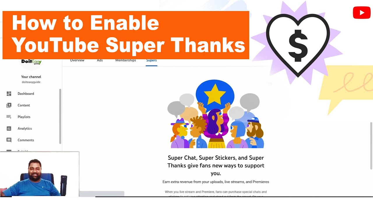 How to Enable YouTube Super Thanks in Your Account - YouTube