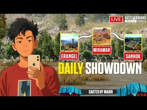 🔴LIVE - DAILY SHOWDOWN | BGMI GRINDS 🔥 CASTED BY MAKRi MAN 8TH JUNE - YouTube