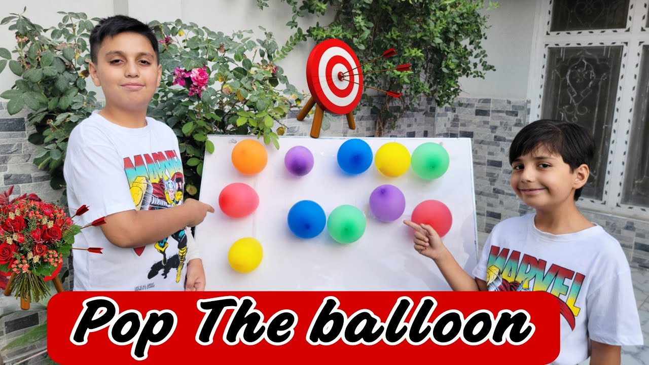 POPPING the Balloon CHALLENGE with Siblings | FUN and THRILL Dart Game ...