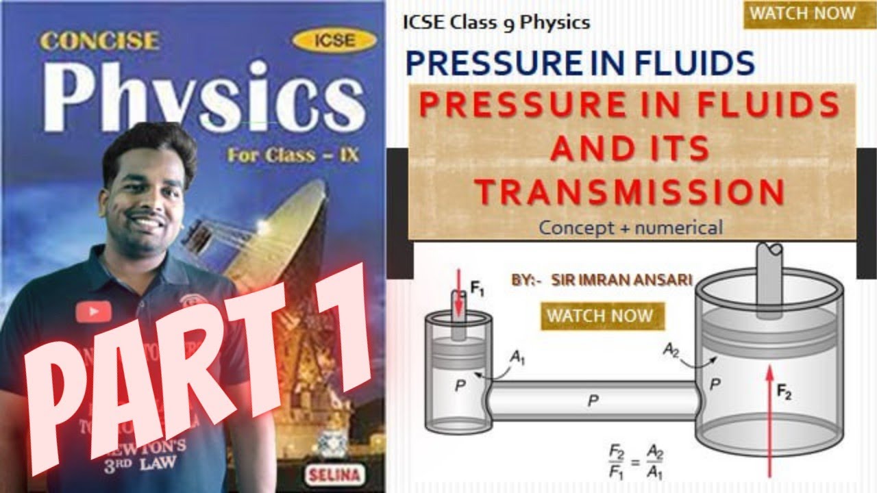 Pressure In Fluids And Its Transmission | ICSE Class 9 Chapter 4 ...