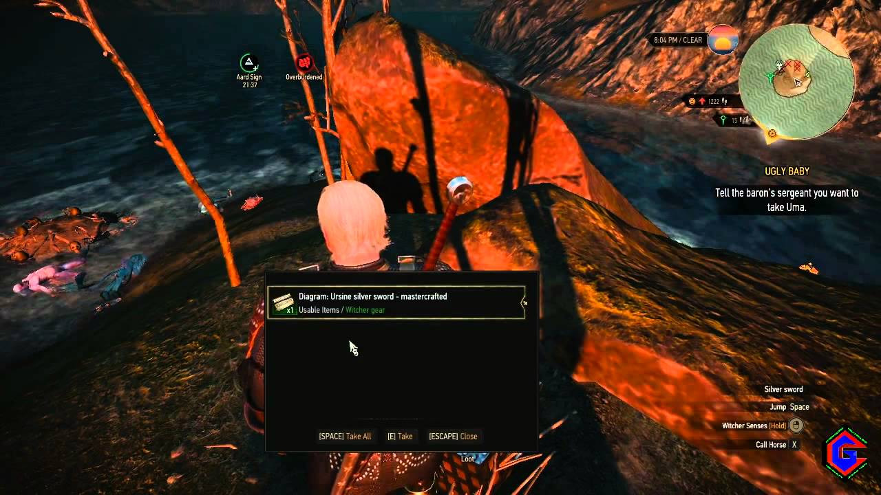 The Witcher 3 Wild Hunt - Ursine Silver Sword Mastercrafted Location ...