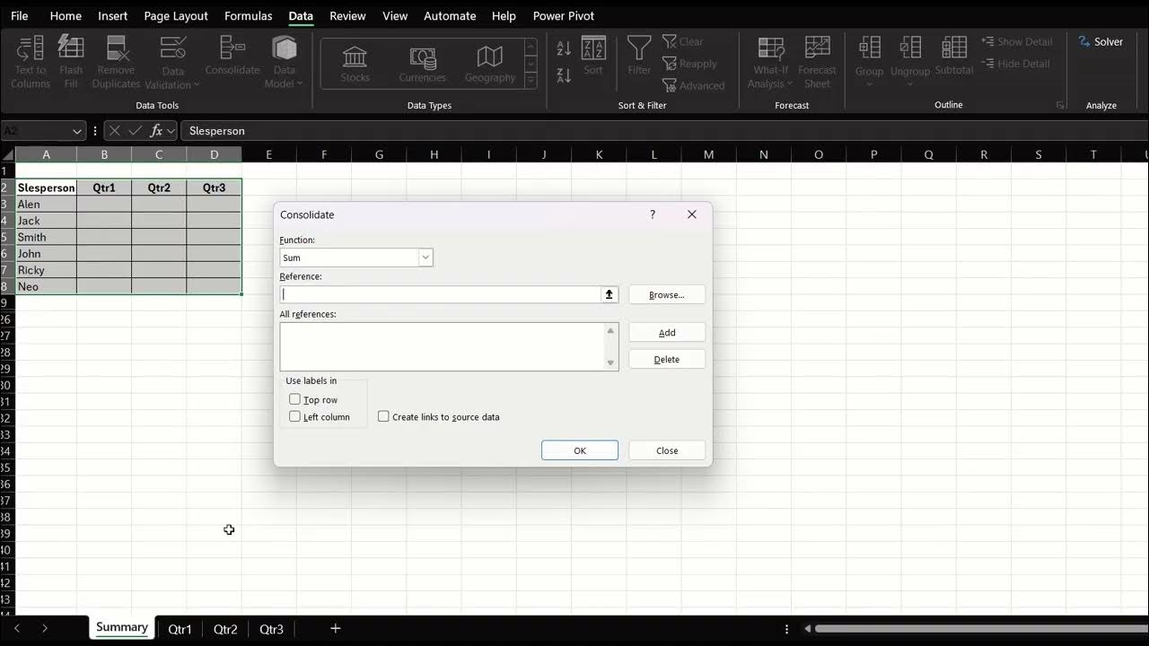 Data Consolidation in Excel || Merging of Multiple Data-Sets || #AdvancedExcel #education - YouTube