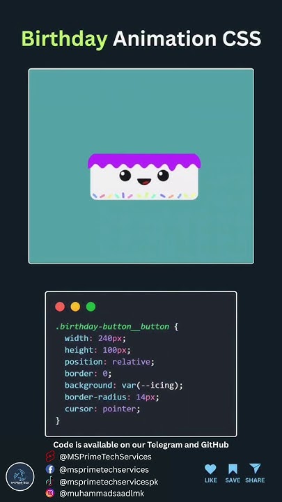 (Save it 🎂) Birthday Animation CSS. - YouTube