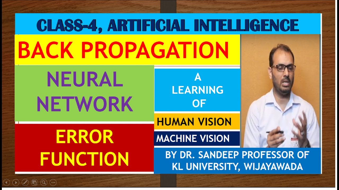 CLASS 4, Back Propagation, Neural Network, Error Function, Feedforward ...