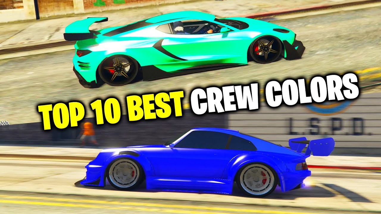TOP 10 BEST CREW COLORS IN GTA 5 ONLINE - YouTube