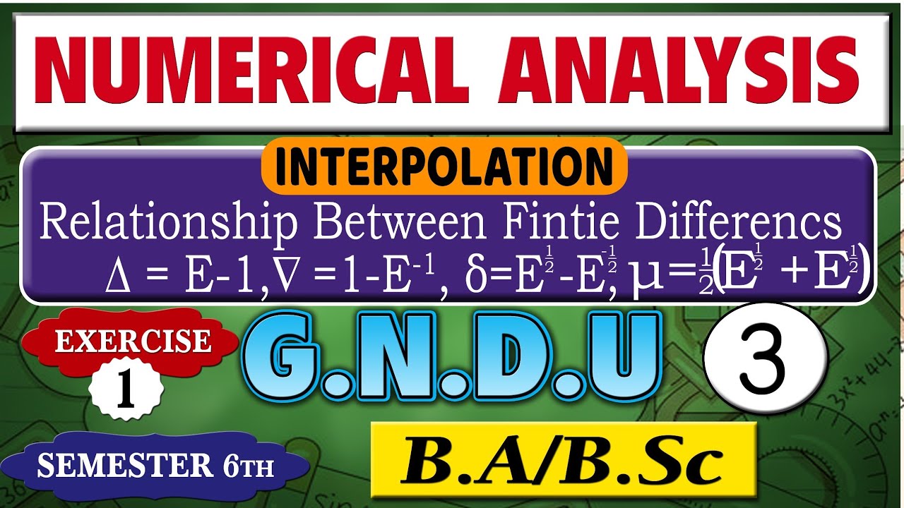 Relationship between finite Differences operators Interpolation ...